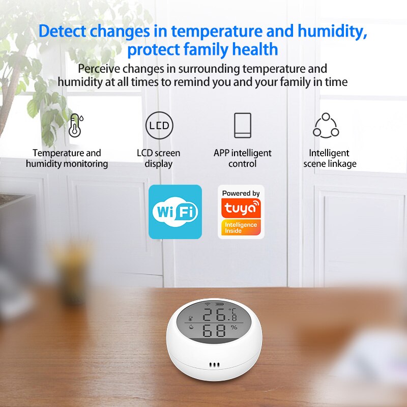Tuya WIFI Smart Home Temperature And Humidity Abno... – Grandado