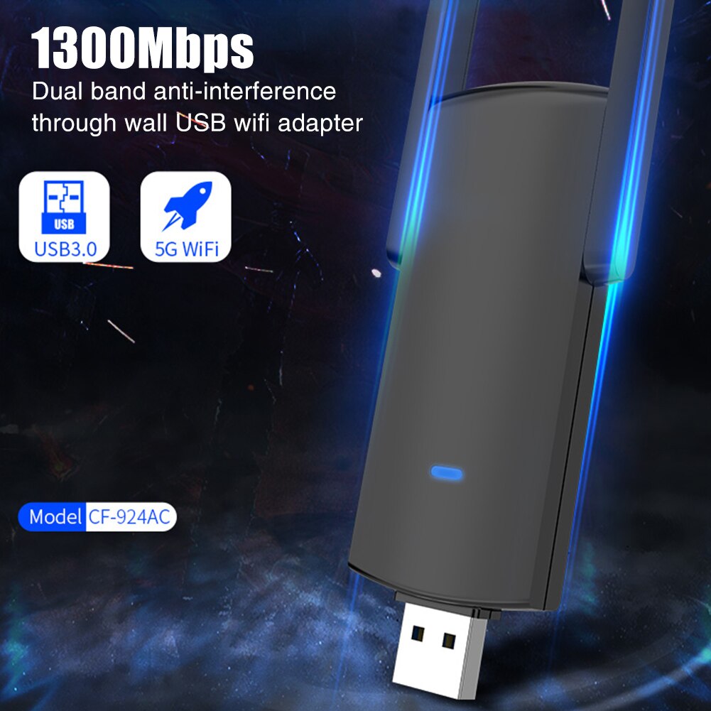 Dual Band 1300Mbps Usb 3.0 Draadloze Ac Netwerkkaa... – Grandado