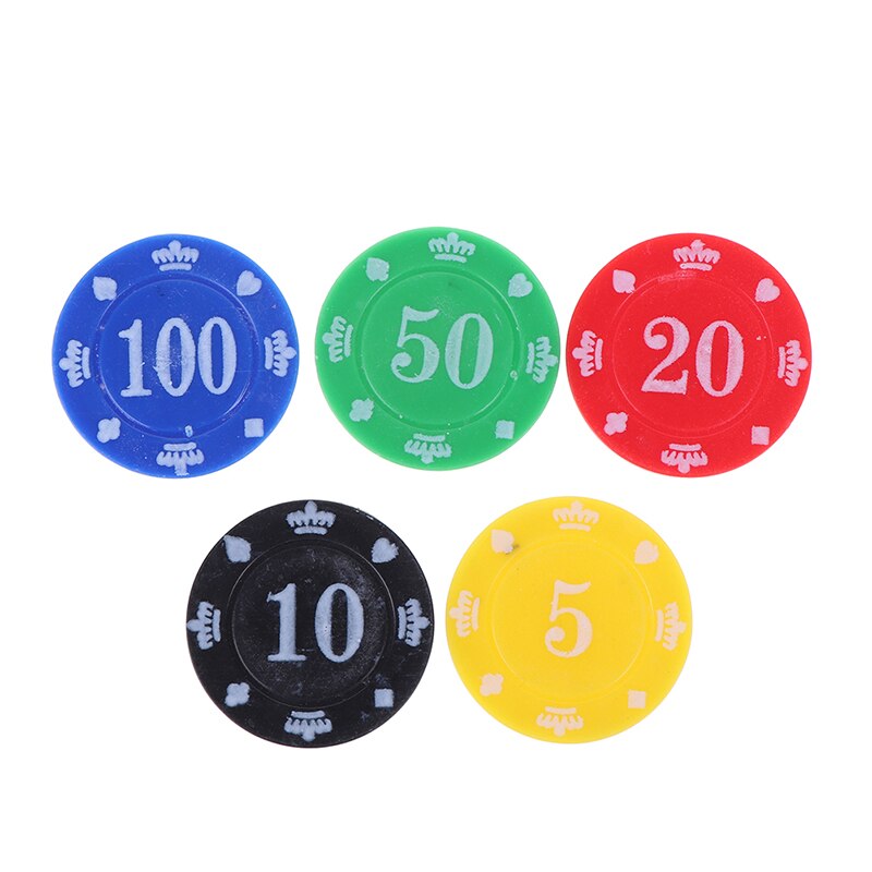 100pcs Round Plastic Chips Casino Poker Card Game ... – Grandado