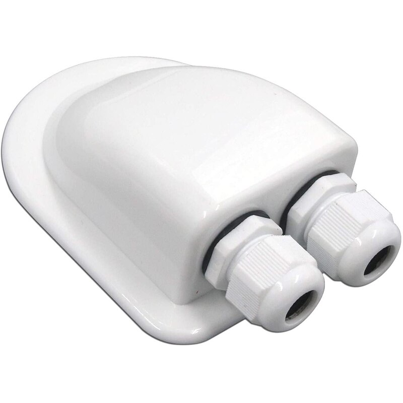 White Convenient Curved Cable Connector WaterRepel... – Grandado