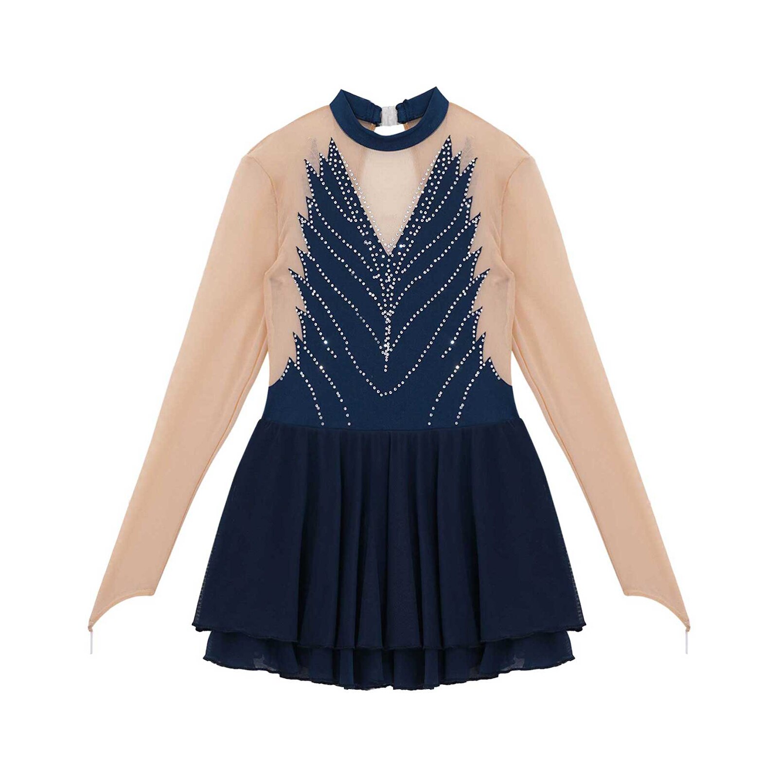 Kid Sparkly Rhinestone Mesh Splice Ballet Gymnasti... – Vicedeal