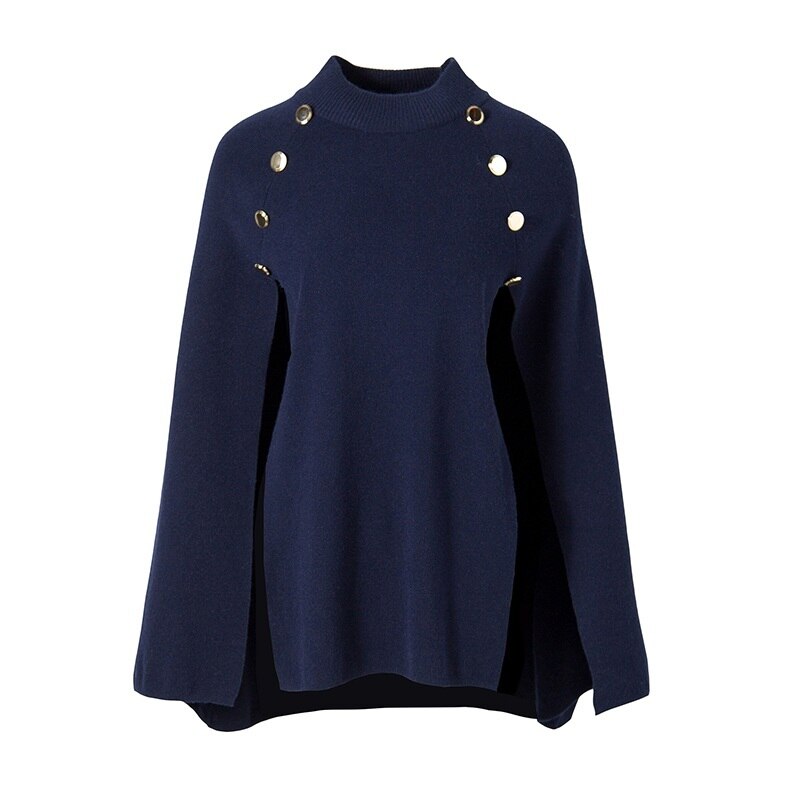 Neulottu viitta pusero naisten rento löysä huivi s... – Grandado