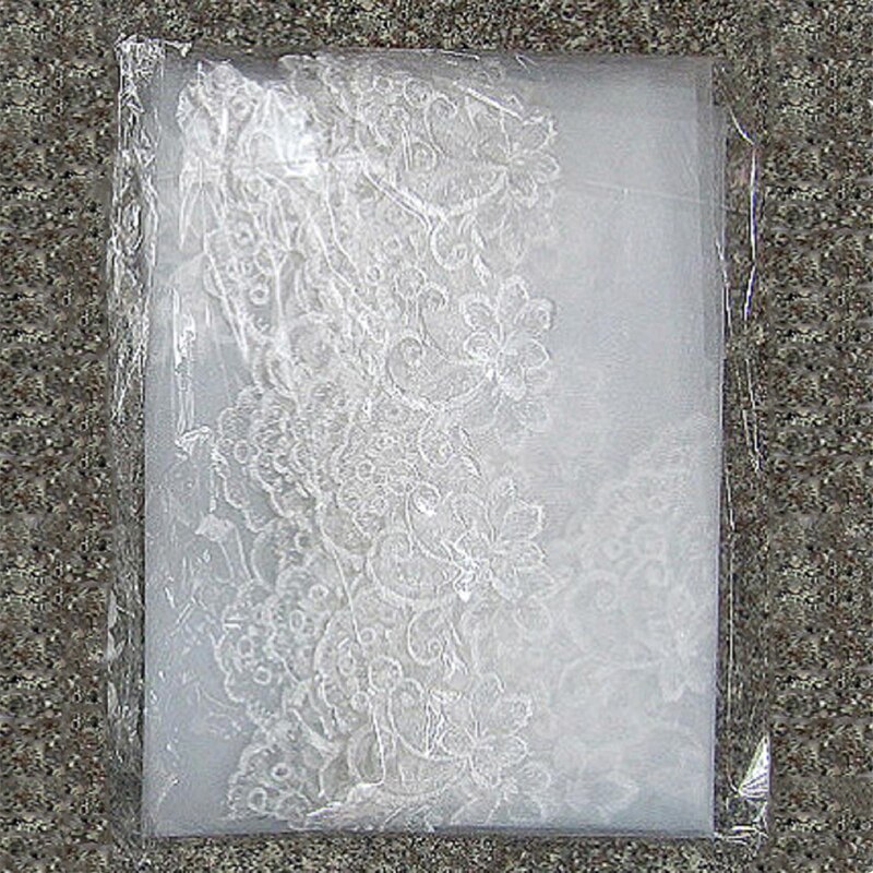 Bridal veil embroidered sticky flower selvedge vei... – Vicedeal