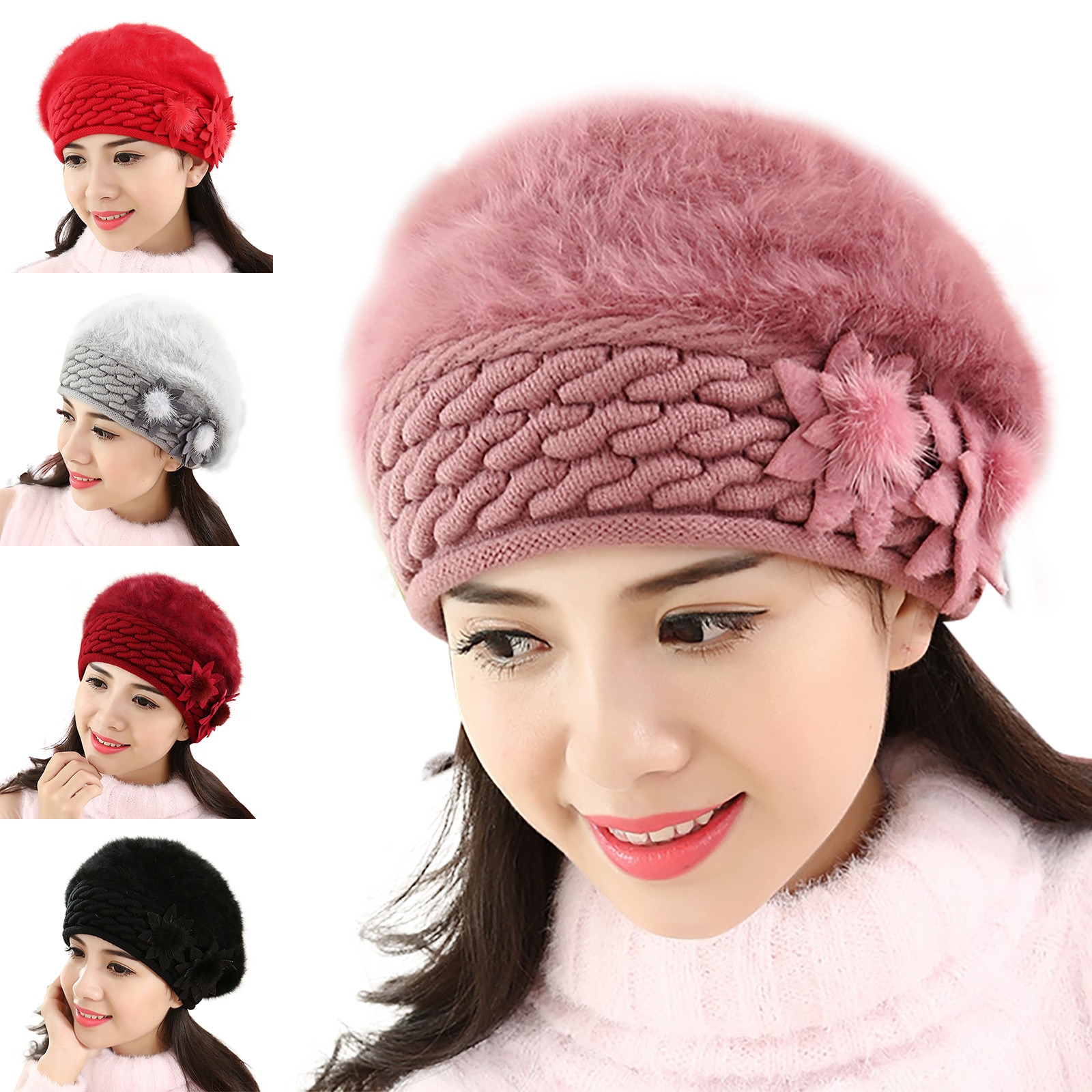 Neue Frauen Beanies Solide Farbe Outdoor Caps Slou... – Vicedeal