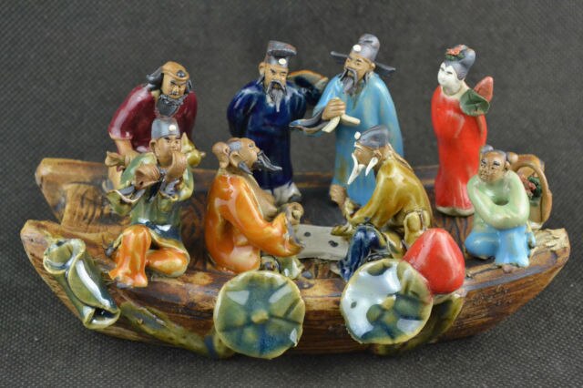 Oud Collectible Deco Handwerk Porselein Carving 8 ... – Vicedeal
