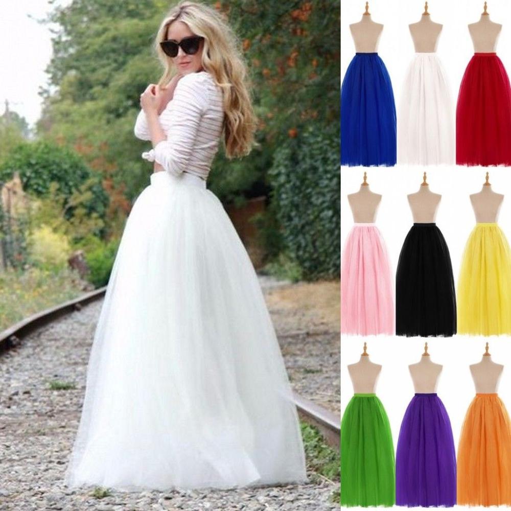 Wit Hoopless Wedding Petticoat Lange Crinoline Tul... – Vicedeal