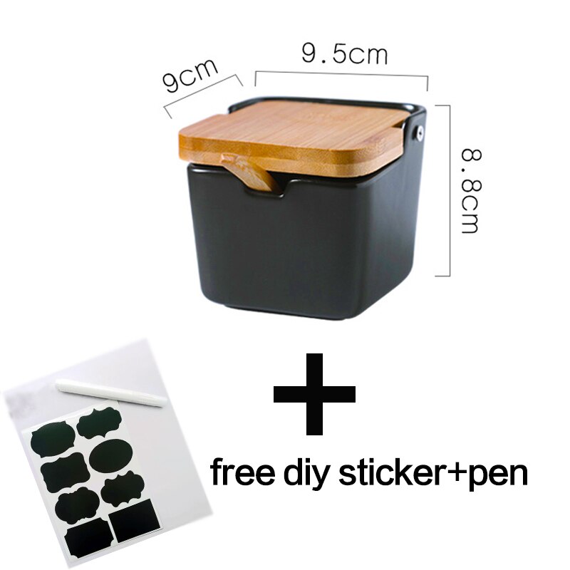 Ceramic spice pot kitchen spice rack, spice contai... – Grandado