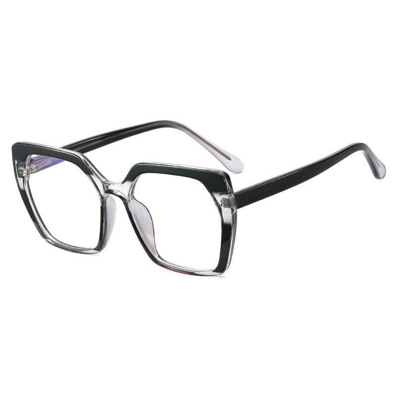 Oversized Square Glasses Frame TR90 Anti Blue Ligh... – Grandado