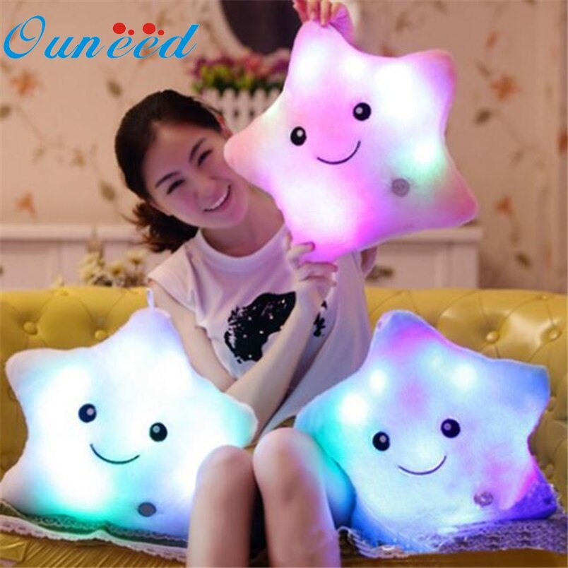 Ouneed Star Shaped Glowing LED Pillow 7 Color Chan... – Grandado