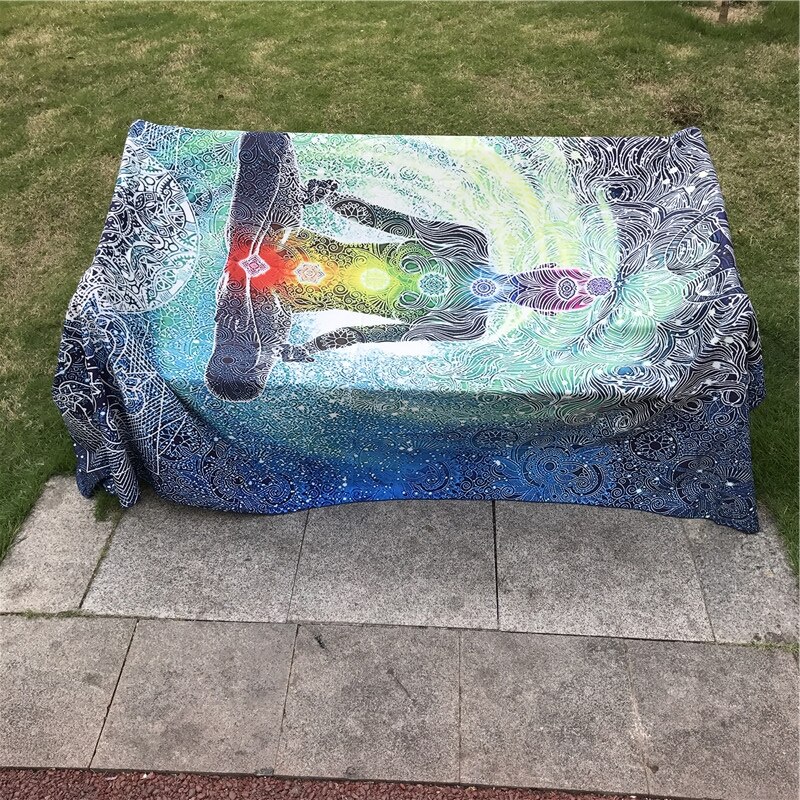 200cm Polyester Bohemian 7 Chakra Tapestry Wall Ha... – Grandado