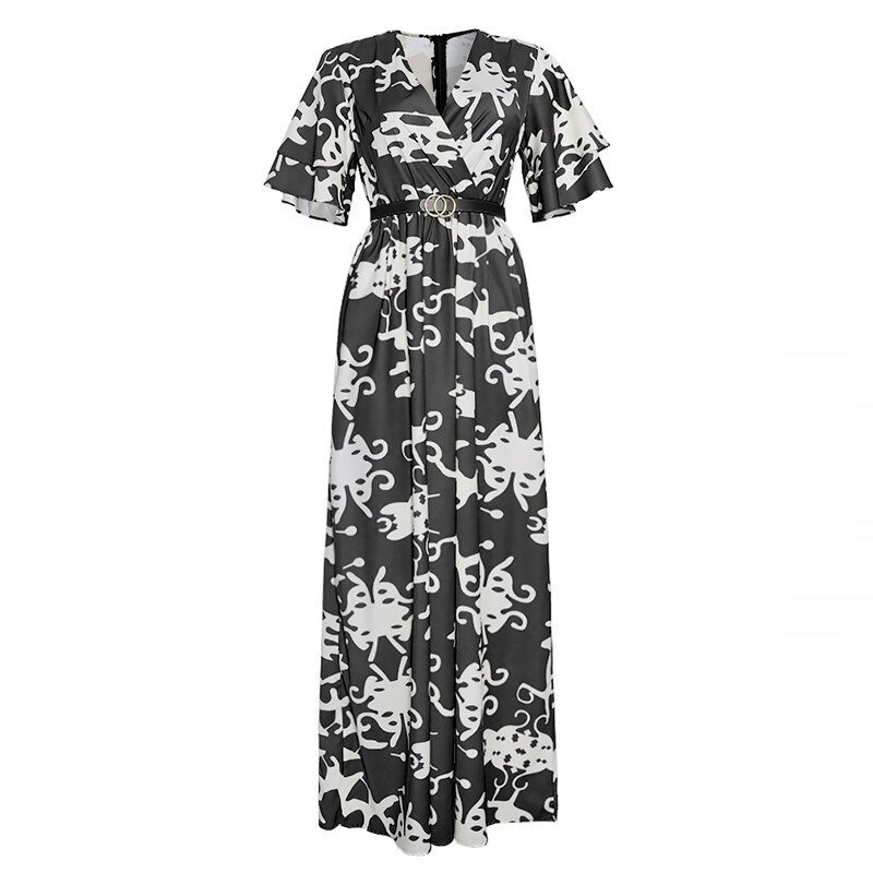 MD African Print Party Dress Women Large Sizes Rob... – Grandado