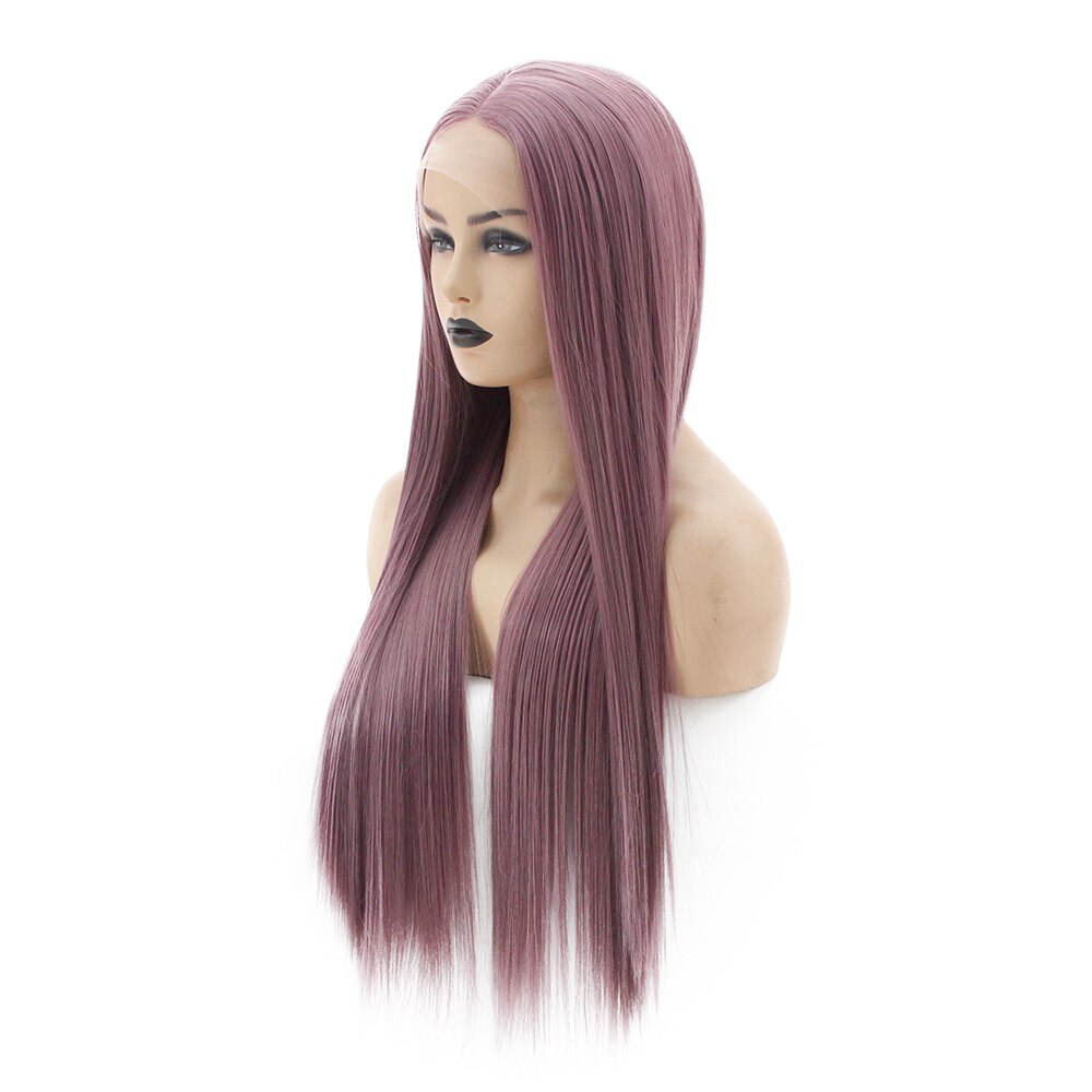 V'NICE Rose Red Synthetic Lace Front Wig Natural G... – Grandado