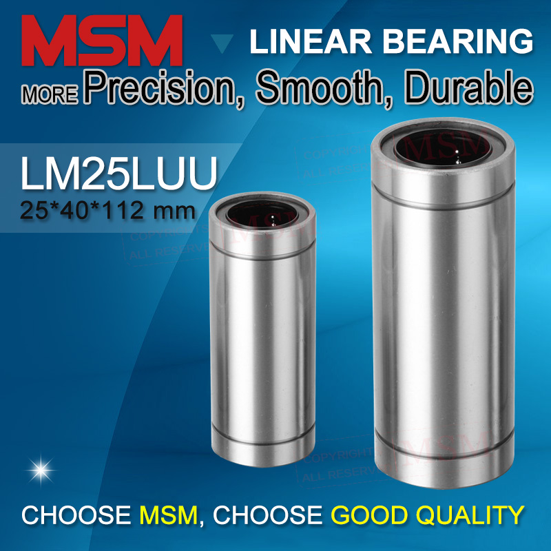 MSM Linear Bearings Long Type 2pcs/lot LM25LUU Sha... – Vicedeal