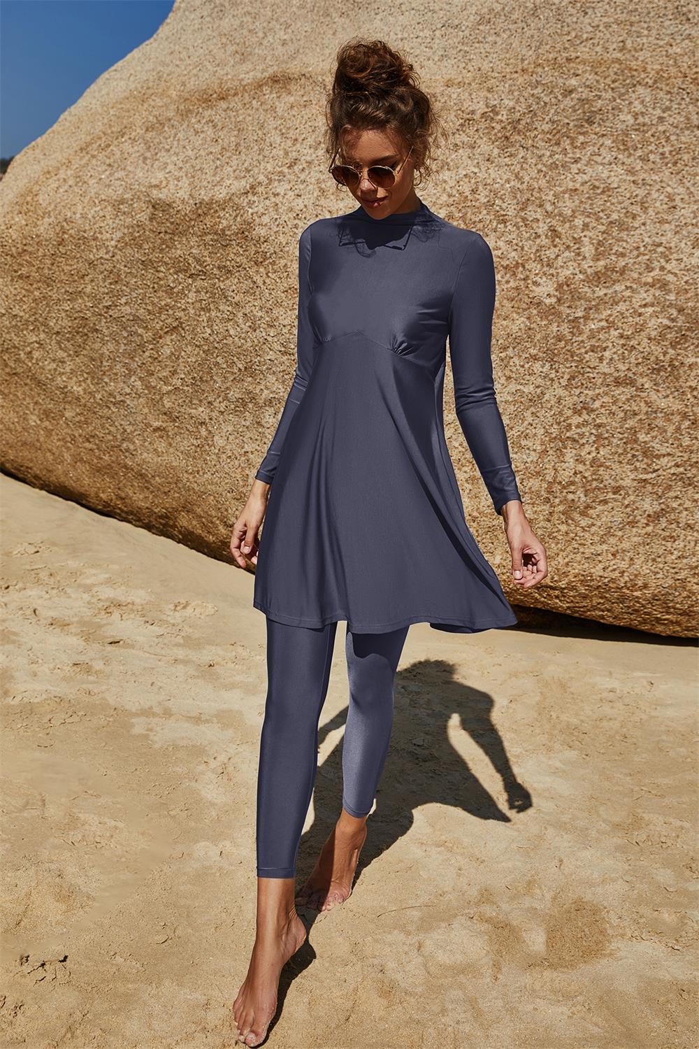 Vrouwen Moslim Badmode Twee Stuk Set Moslim Badpak... – Vicedeal