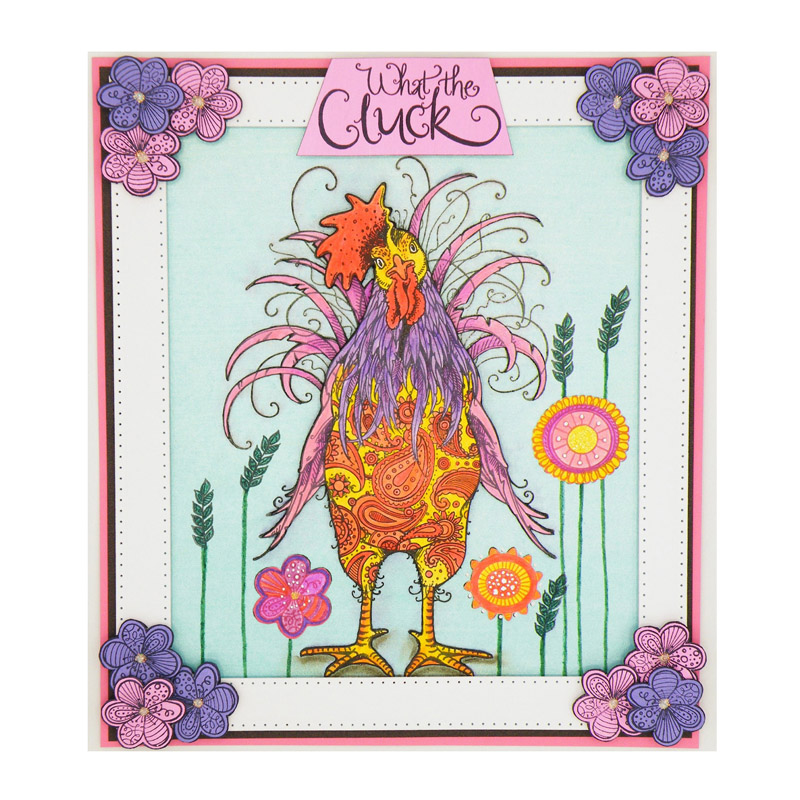 6x8.2inch Chicken Henpecked Clear Stamp Animals Tr... – Grandado