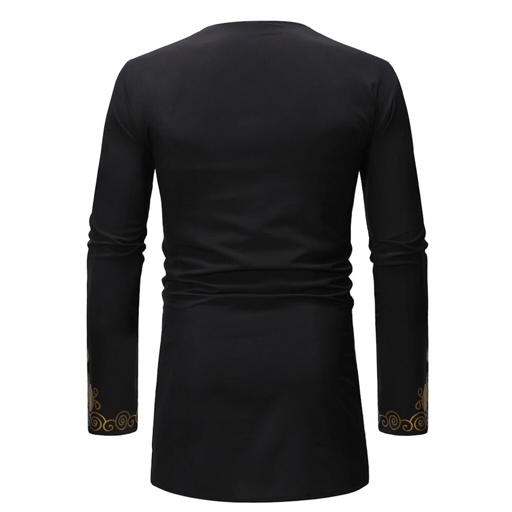 Mannen Herfst Winter Luxe Afrikaanse Print Lange M... – Vicedeal