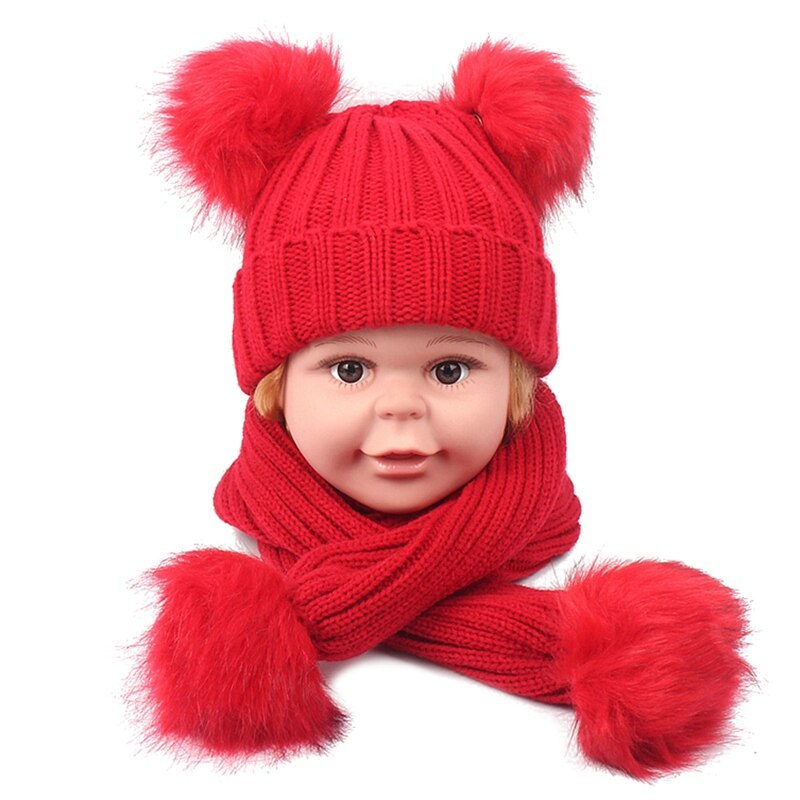Baby Kinderen Hoed Sjaal Kids Warm Winter Caps Zui... – Grandado