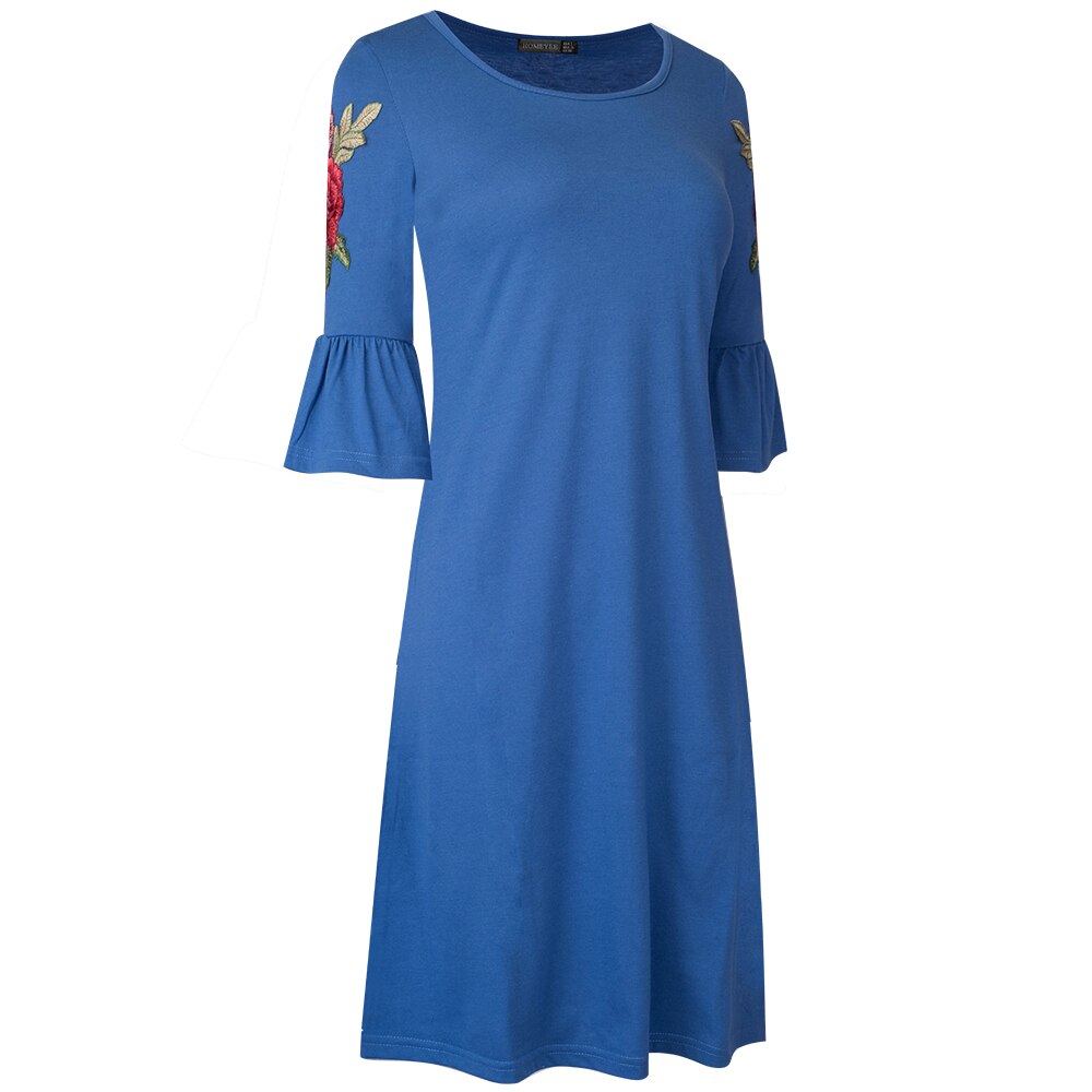 Nice-forever Spring Women Embroidery Dresses Strai... – Grandado