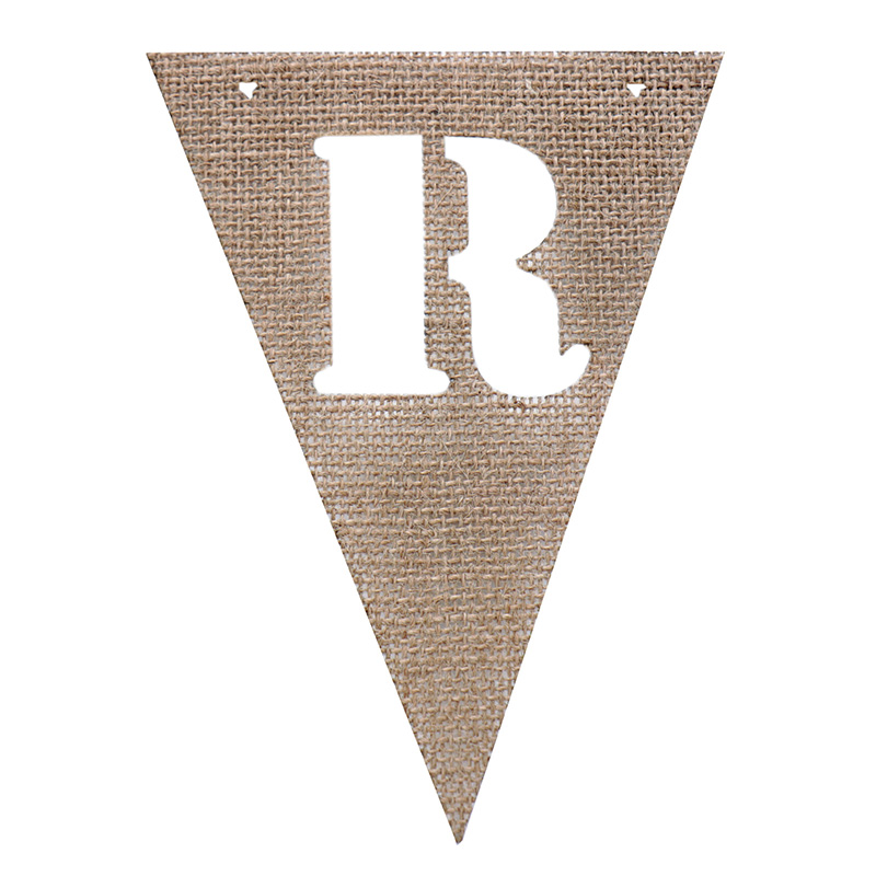 Letter A-Z Burlap Pennant Banner Wedding DIY Jute ... – Vicedeal