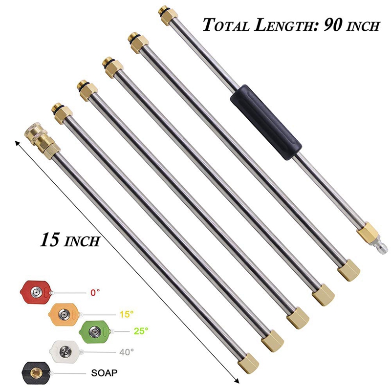 90 Inch Universal Wand Set Car Washing Pressure Wa... – Grandado
