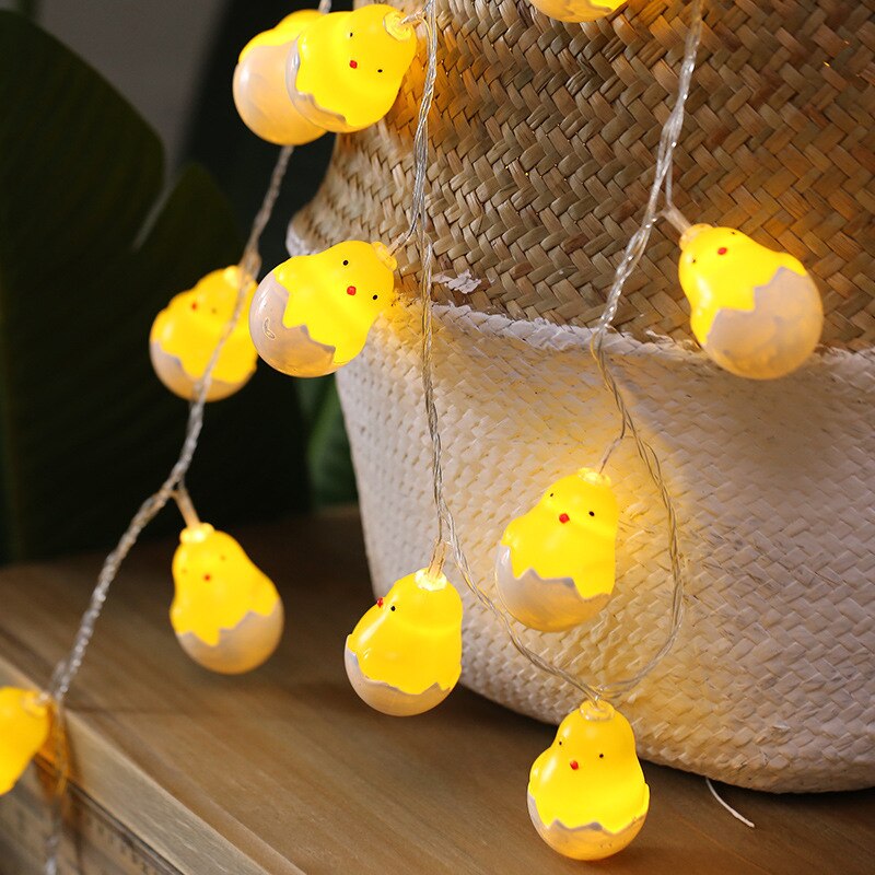 Egg Chick Garland Light Chain LED String Lamp Fair... – Grandado