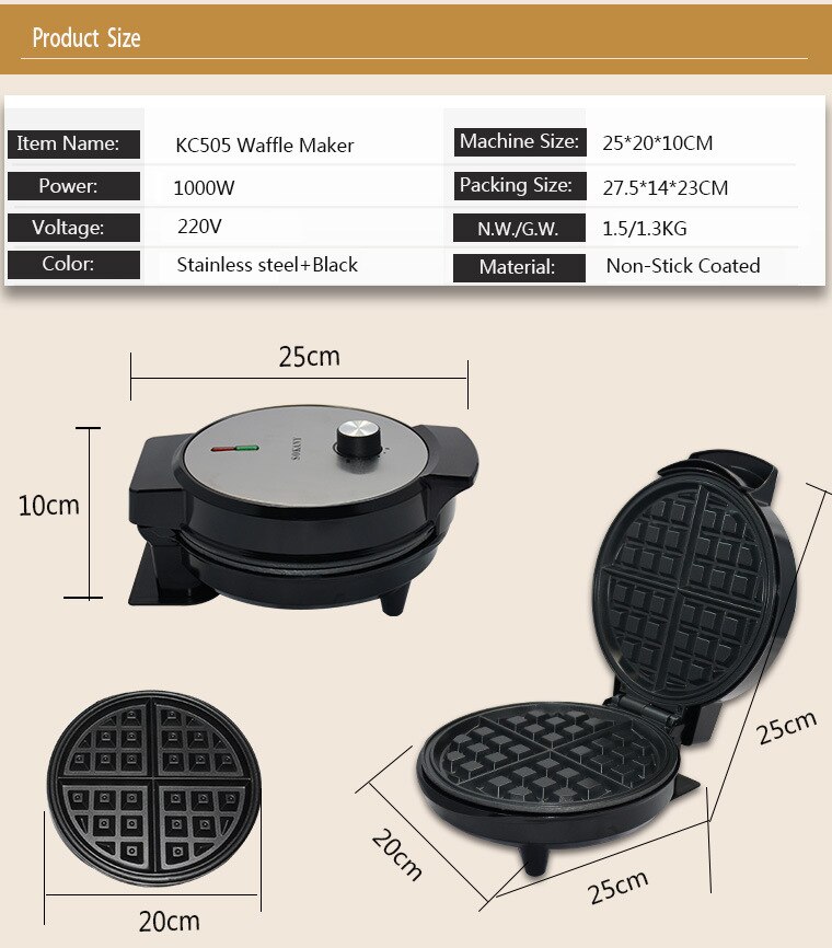 Elektrische Wafels Maker Ijzer Sandwich Maker Mach... – Vicedeal