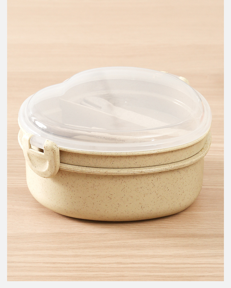 Herz-förmigen Bento Box Doppel Kind Lunchbox Stude... – Vicedeal