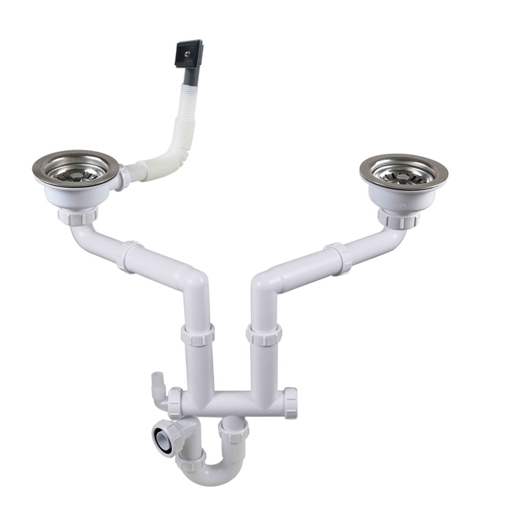 Talea Dubbele Wastafel afval kit SUS304 Drain zeef... – Vicedeal