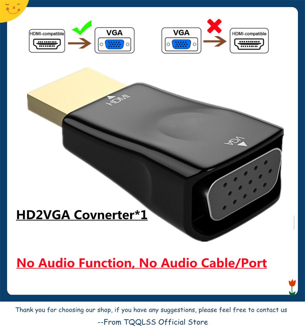 1080P HDMI-compatible TO VGA Adapter Cable Male To... – Vicedeal