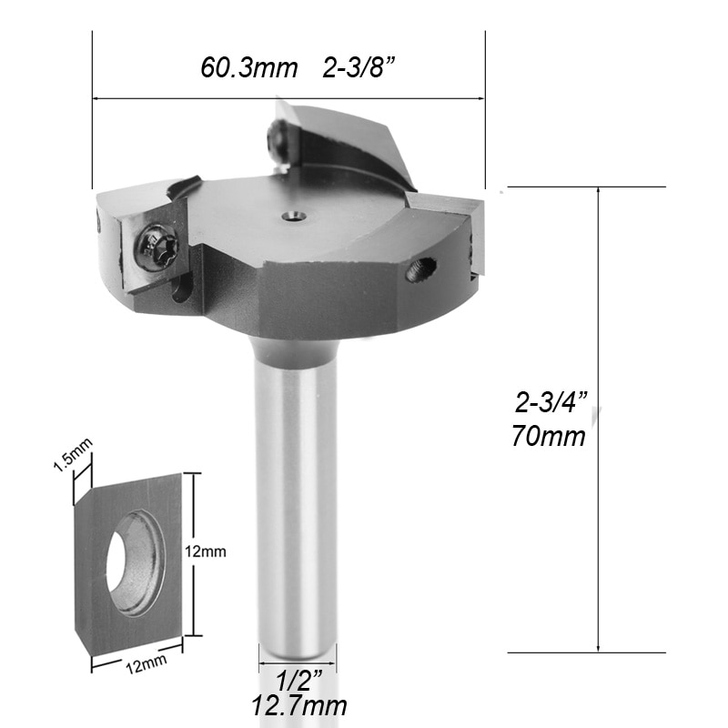 8mm 12mm shank Replaceable blade Planing Bit Face ... – Vicedeal