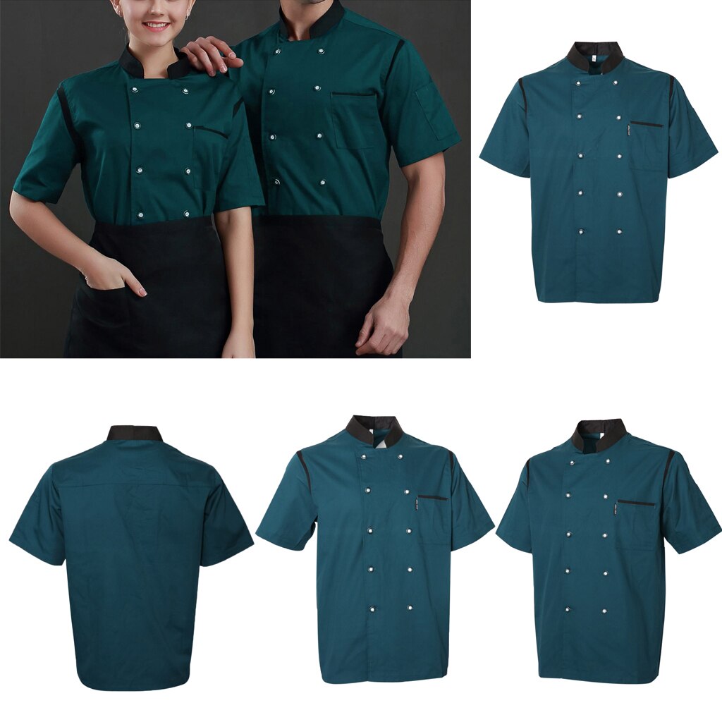Double Breasted Kok Pak Korte Mouwen Kleding Chef ... – Grandado