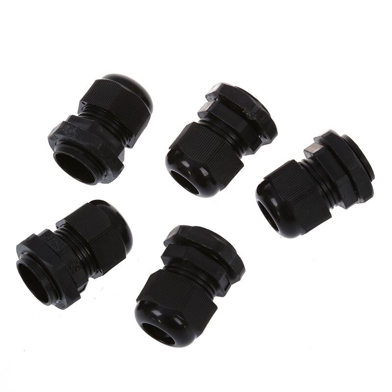 5 Pcs PG13.5 Black Plastic Waterproof Connectors C... – Grandado