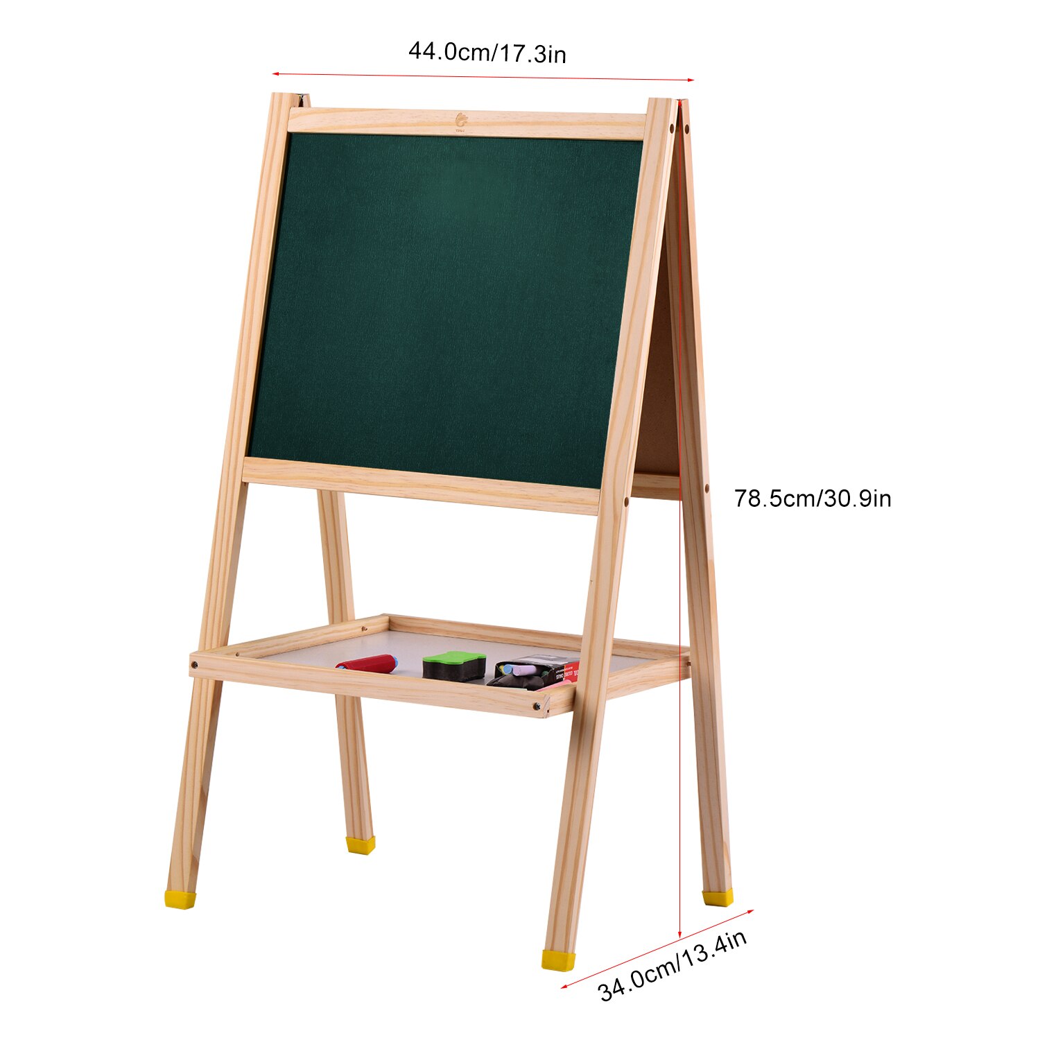 Wooden Art Easel Magnetic Double-Sided Chalkboard ... – Vicedeal