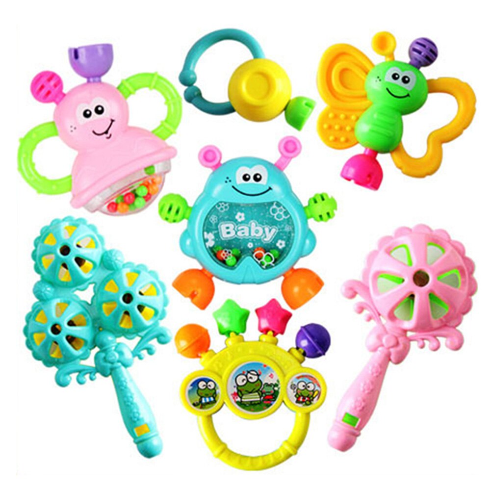 7 PCS Set Cartoon Baby Bell Rattles Newborns Music... – Grandado