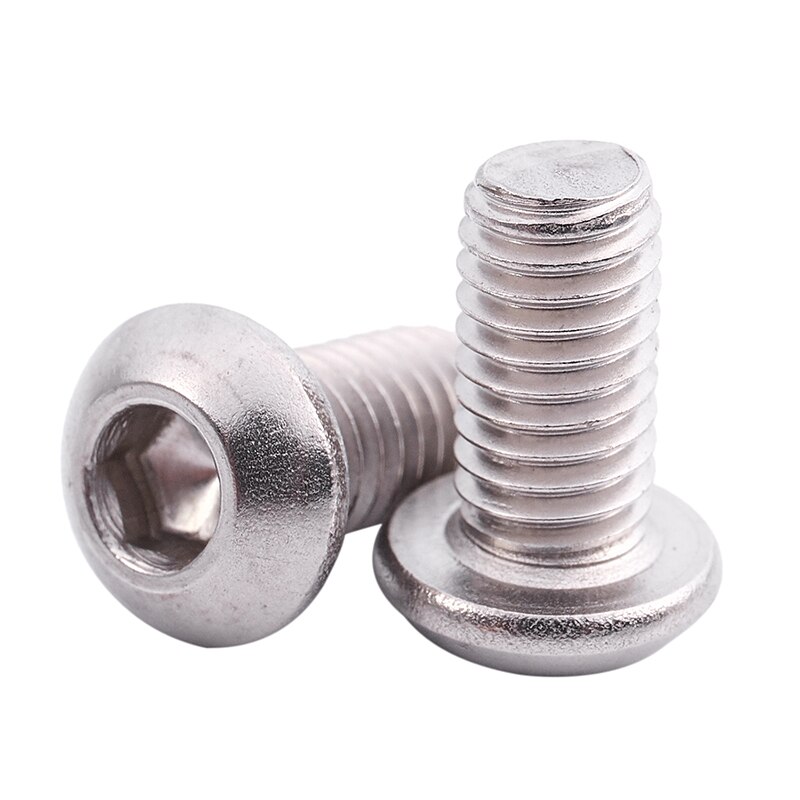 M6x12mm Stainless Steel Hex Socket Button Head Scr... – Vicedeal