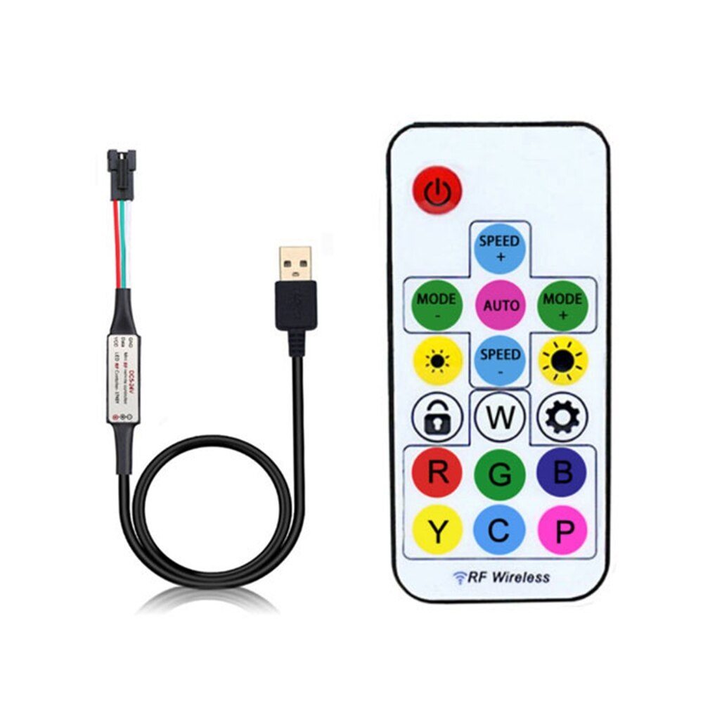 17Keys RGB Led Remote Controller With USB Led Wire... – Grandado