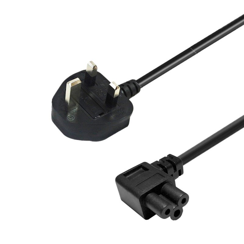 UK BS1363 Mains Plug To IEC C5 Right Angle 3pin La... – Vicedeal