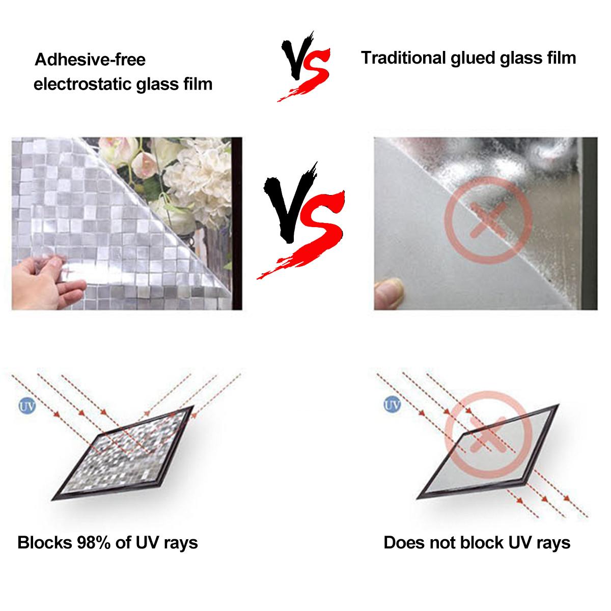 Self-adhesive Rainbow Glass Films Sticker Static D... – Grandado