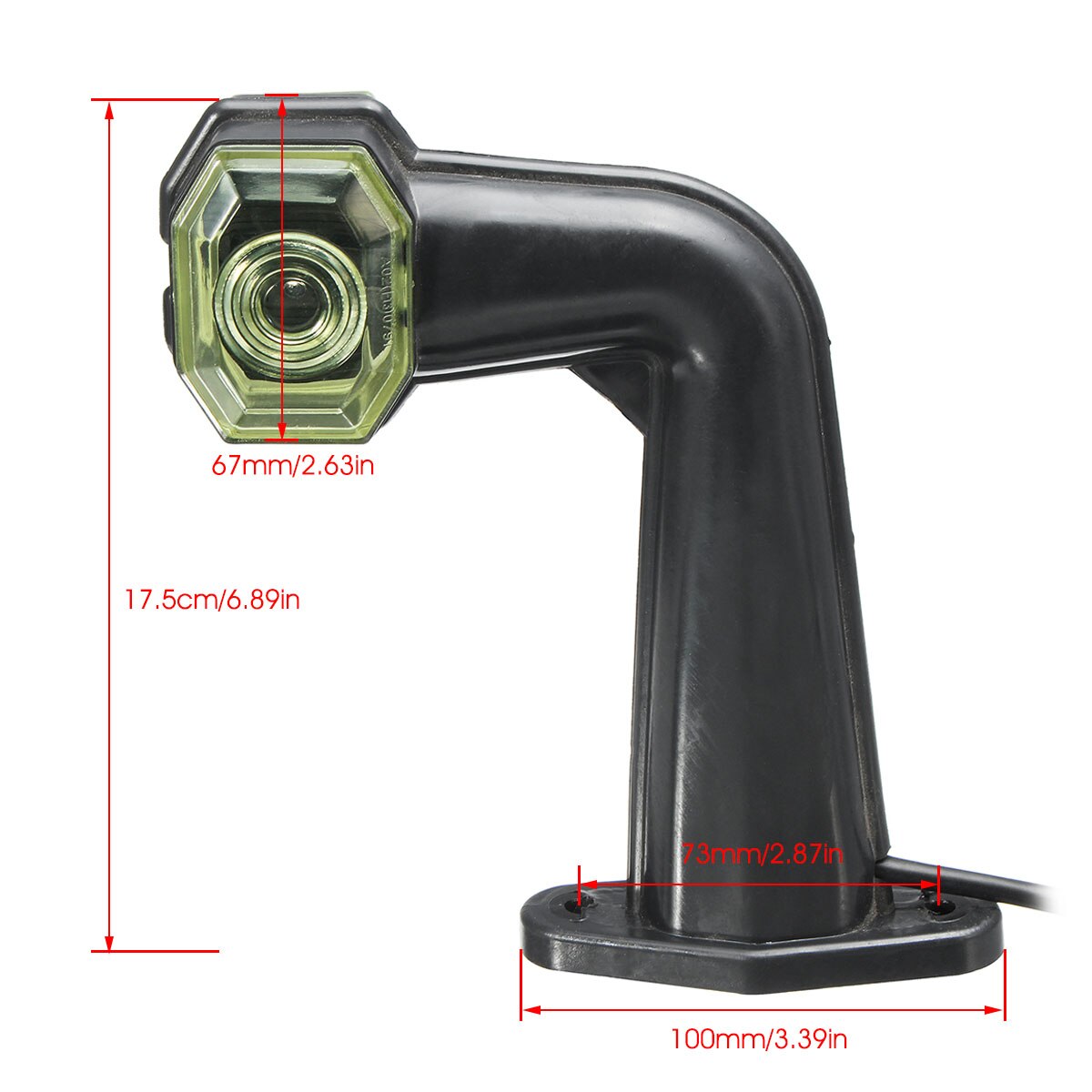 Pair 2 LED 24V Truck Elbow Side Marker Light Indic... – Vicedeal