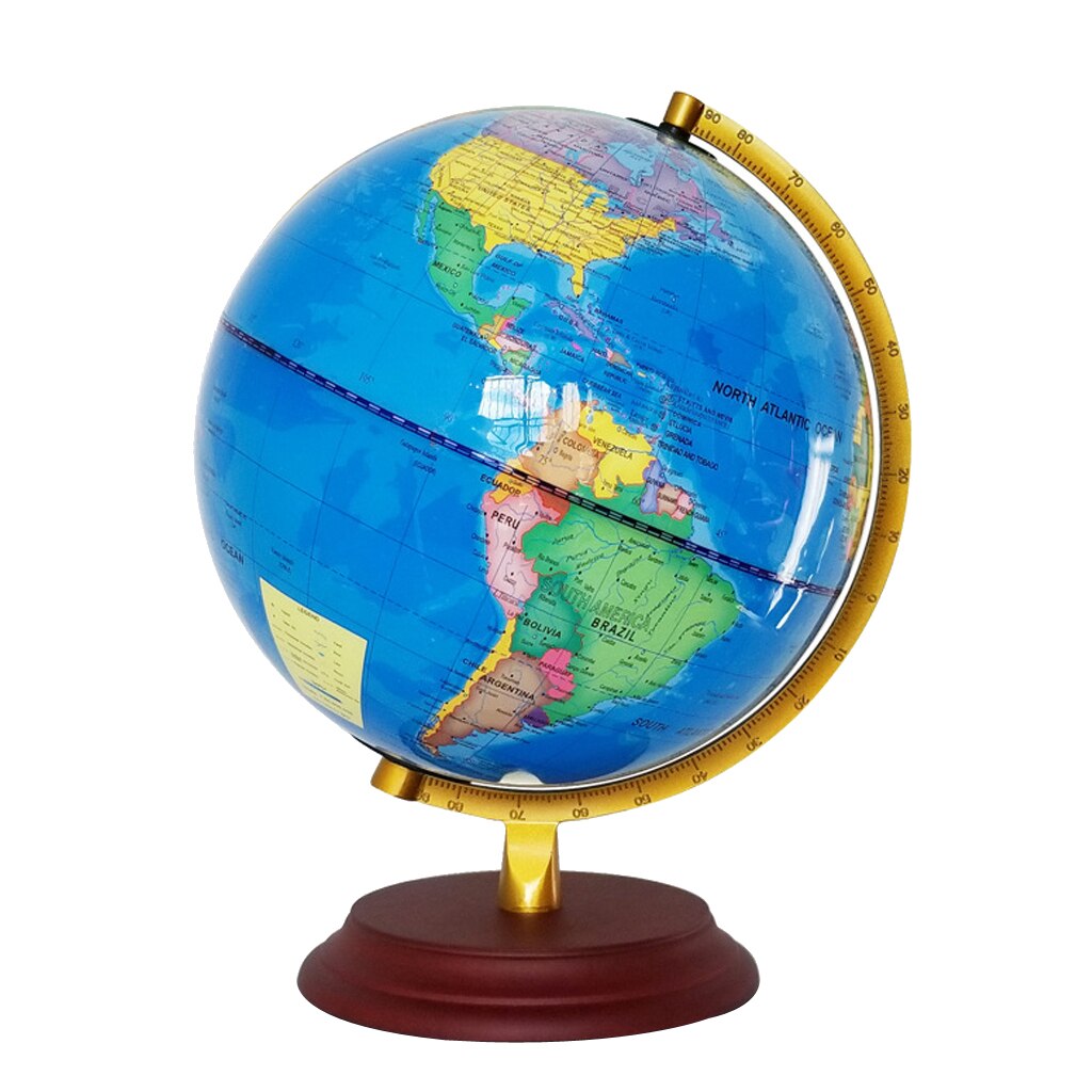 Blue Geography World Globe with Scale Stand Home/ ... – Grandado