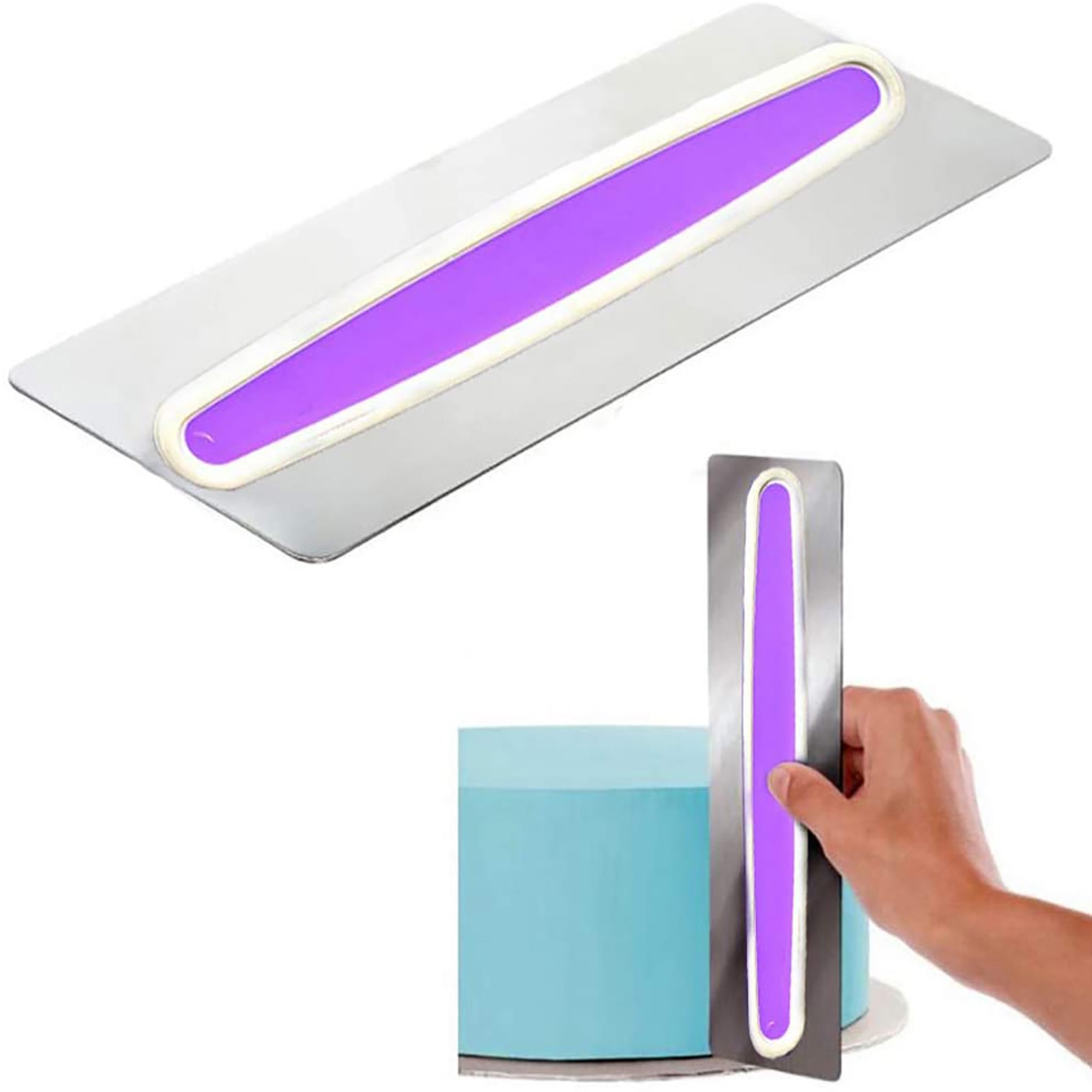 Cake Icing Smoother Scraper Stainless Cake Edge Si... – Vicedeal