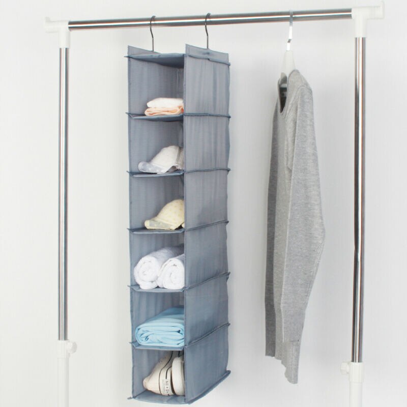 Hanging Wardrobe Organizer Storage Bag Closet Shel... – Vicedeal