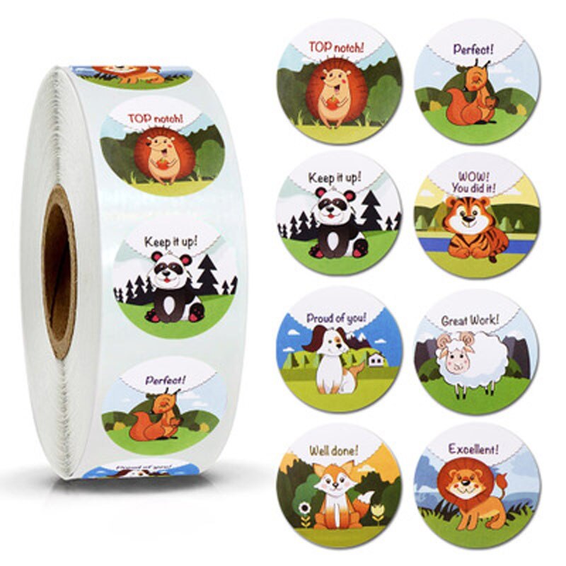 Dier Beloning Stickers Rolls Voor Kinderen En Lera... – Vicedeal