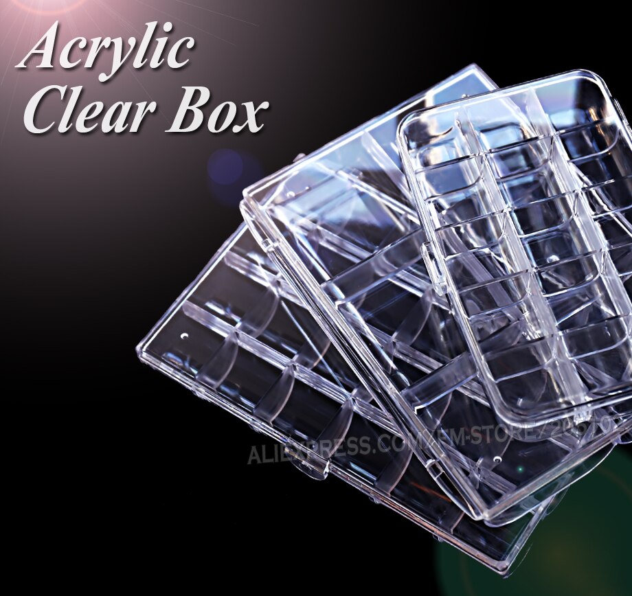 Acrylic Clear Box Storage fixed compartments for D... – Vicedeal