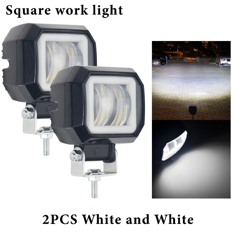 2 Stuks 3Inch Werk Bar 12-24V 20W Angel Eyes Licht... – Grandado