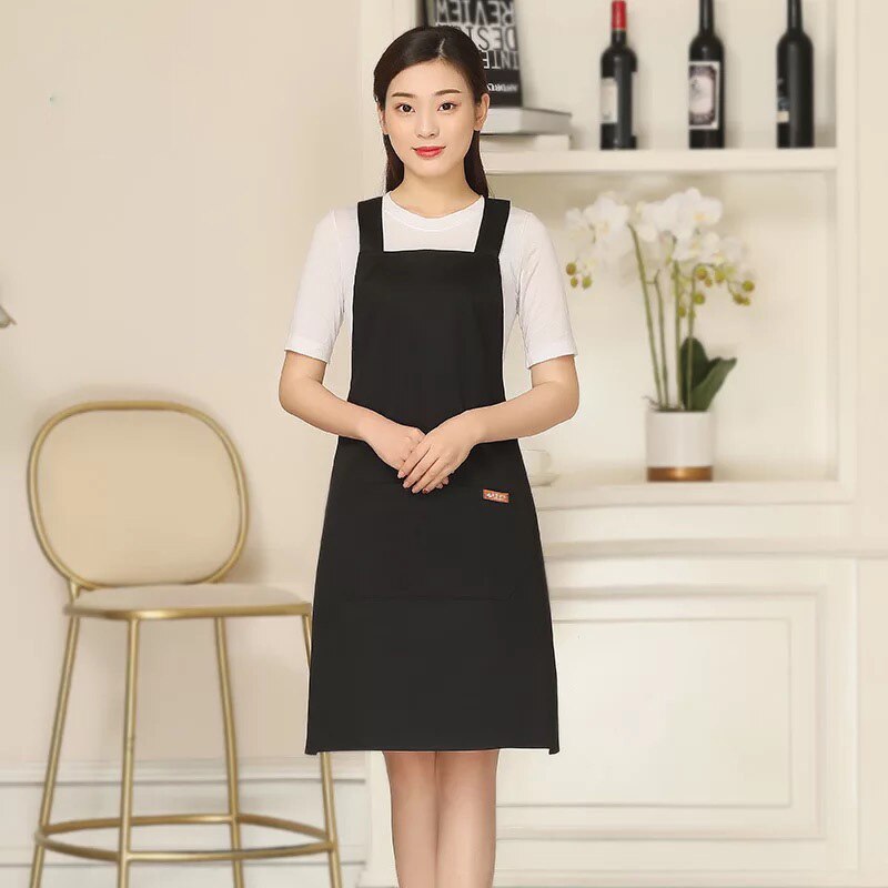 cottonKorean Attendant chef's apron Cotton apron f... – Grandado