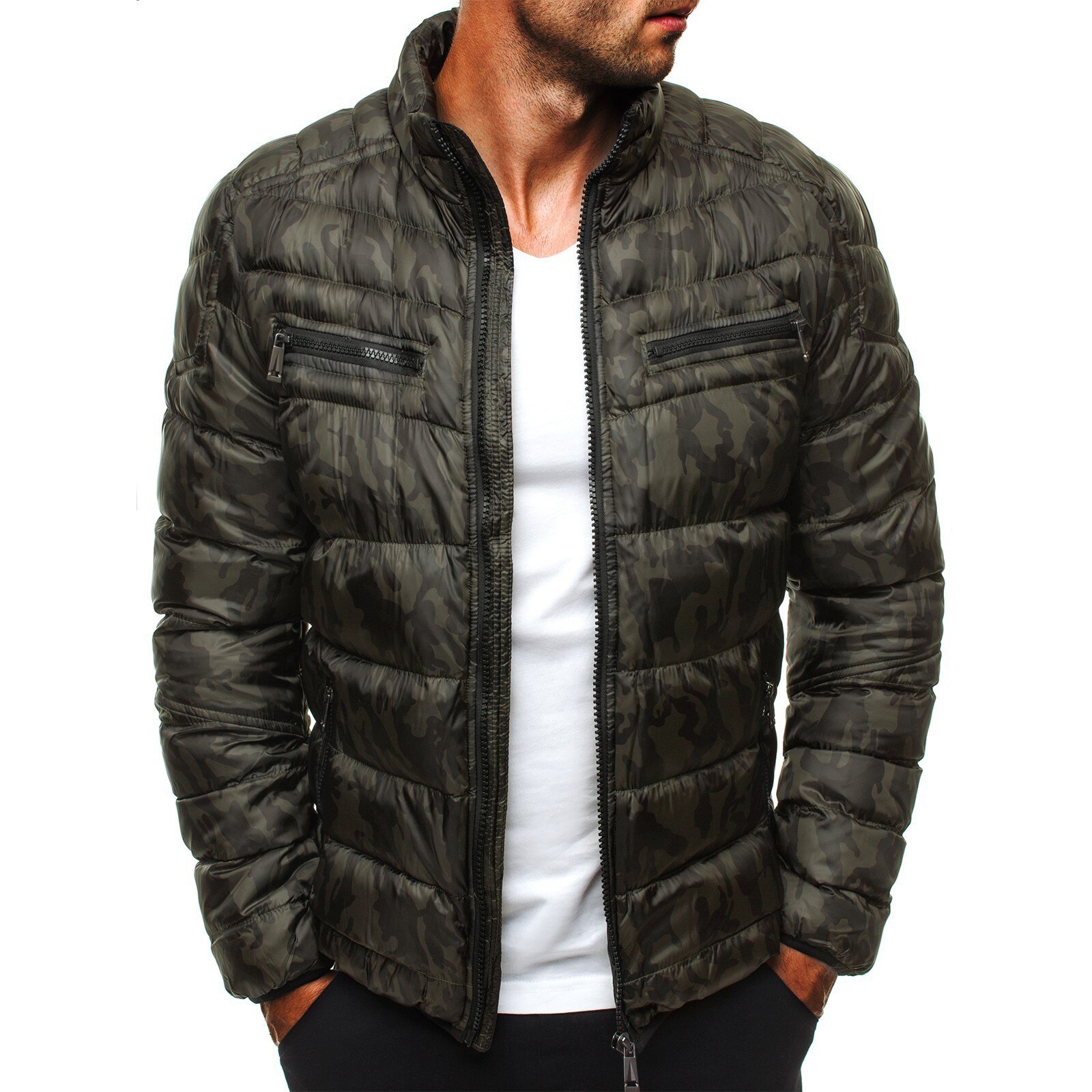 ZOGAA Men Autumn Jacket Wind Breaker Casual Plaid ... – Vicedeal