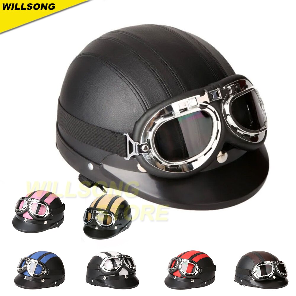 Open Gezicht Half Helm Bril Scooter Sjaal Fiets Re... – Vicedeal