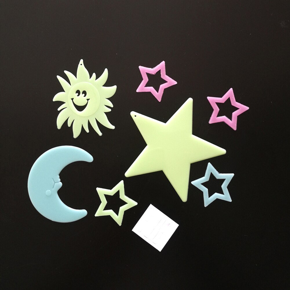7Pcs Luminous stars meteor moon Wall Sticker for k... – Vicedeal