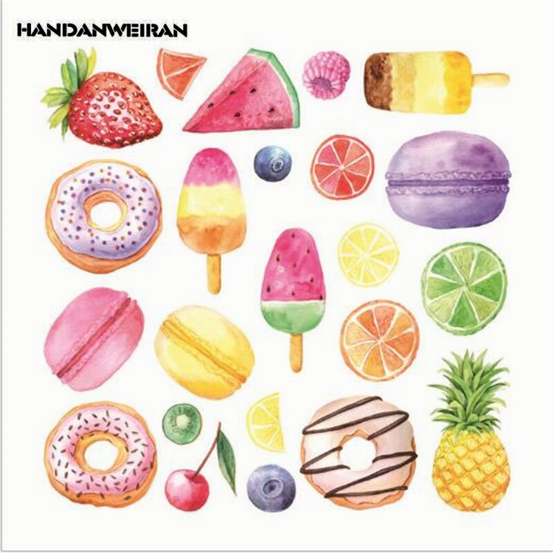 1PC Small Size Cute Food Fruit Decal Colourful Wal... – Grandado